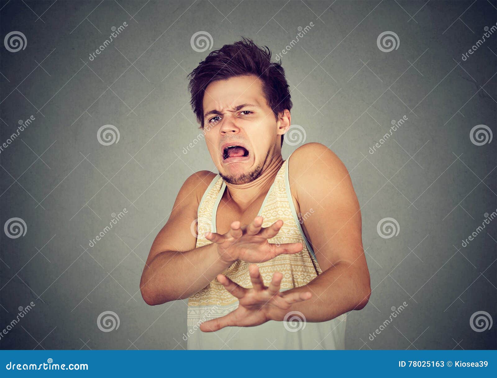 Negative Human Facial Expressions, Emotions And Feelings. Portrait Of ...