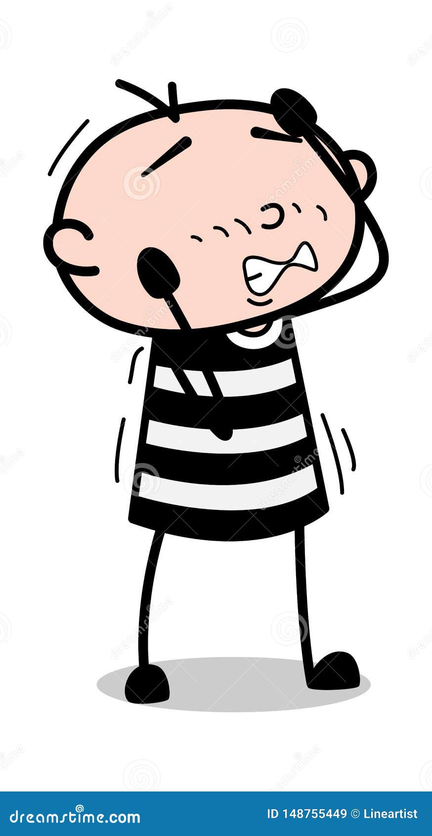 Disgusting - Cartoon Thief Criminal Guy Vector Illustration Stock ...