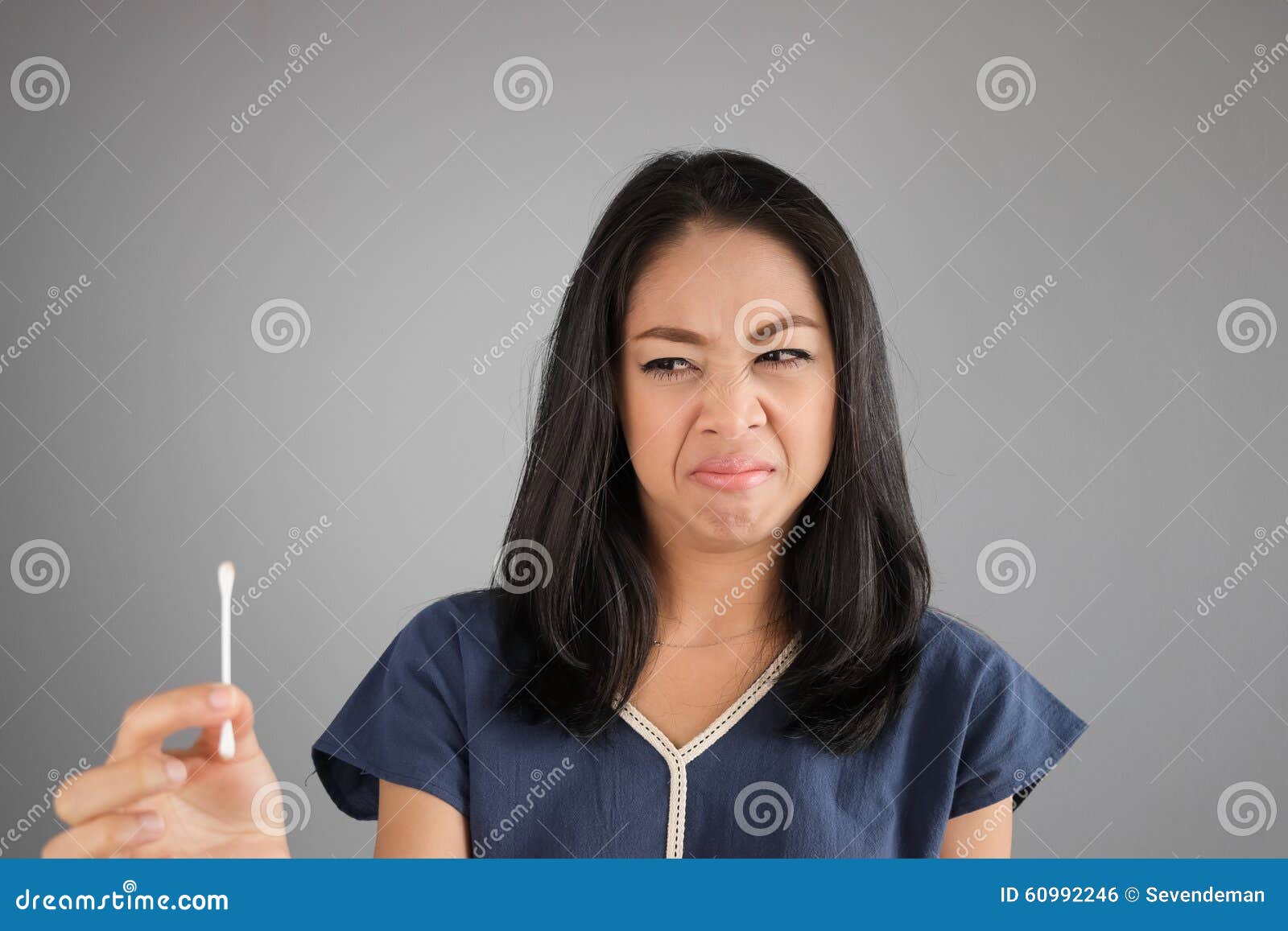 Disgusting Face Asian Woman. Stock Photo - Image of fashion, cotton ...