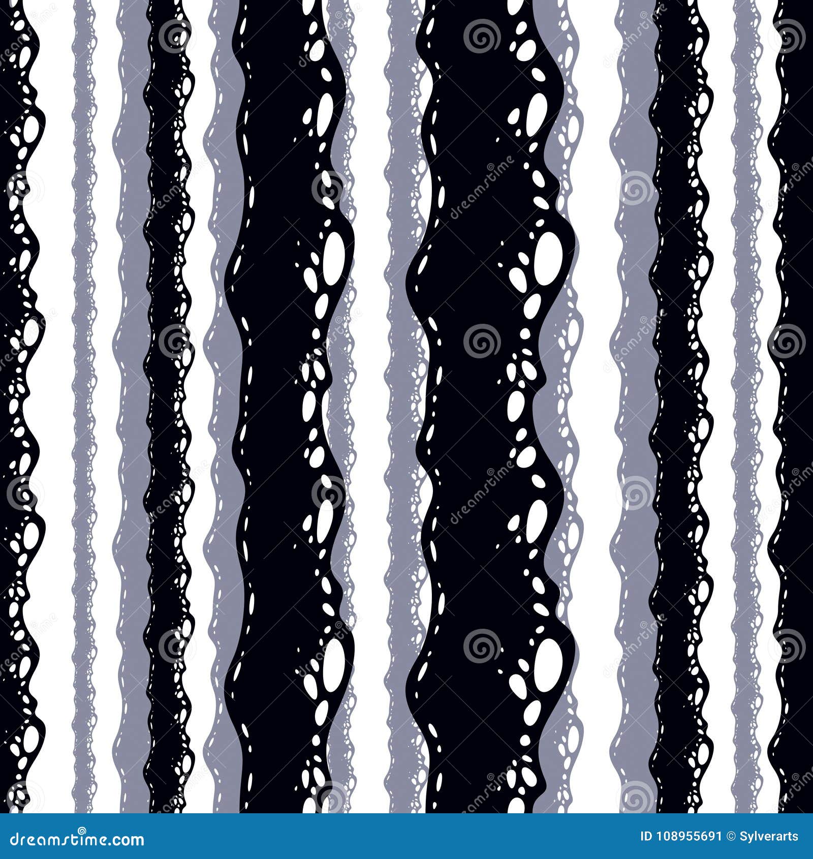 Disgusting Horror Art and Nightmare Seamless Pattern, Vector Background ...
