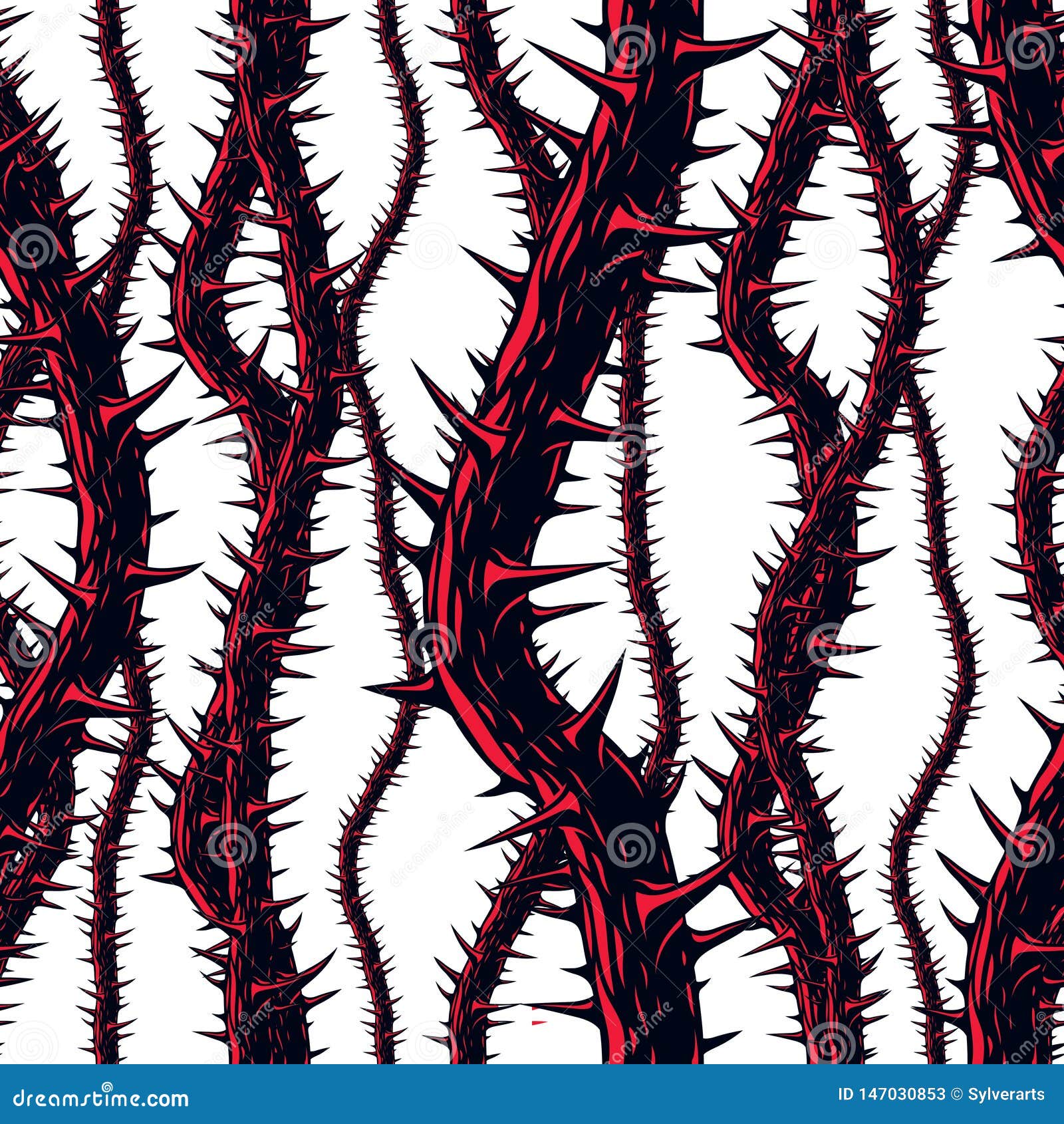Disgusting Horror And Nightmare Seamless Pattern, Backgro Royalty-Free ...