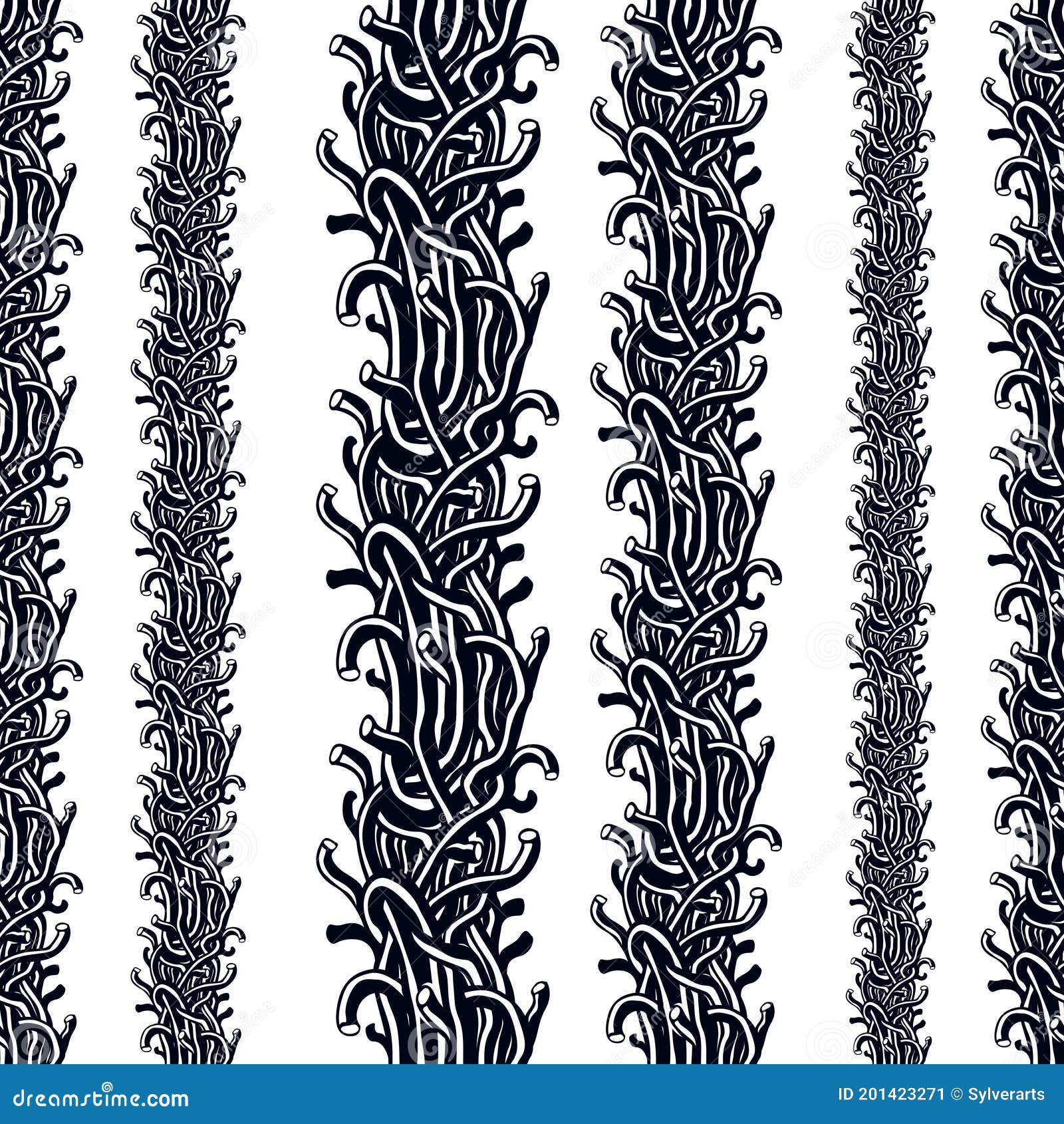 Disgusting Horror Art and Nightmare Seamless Pattern, Vector Background ...