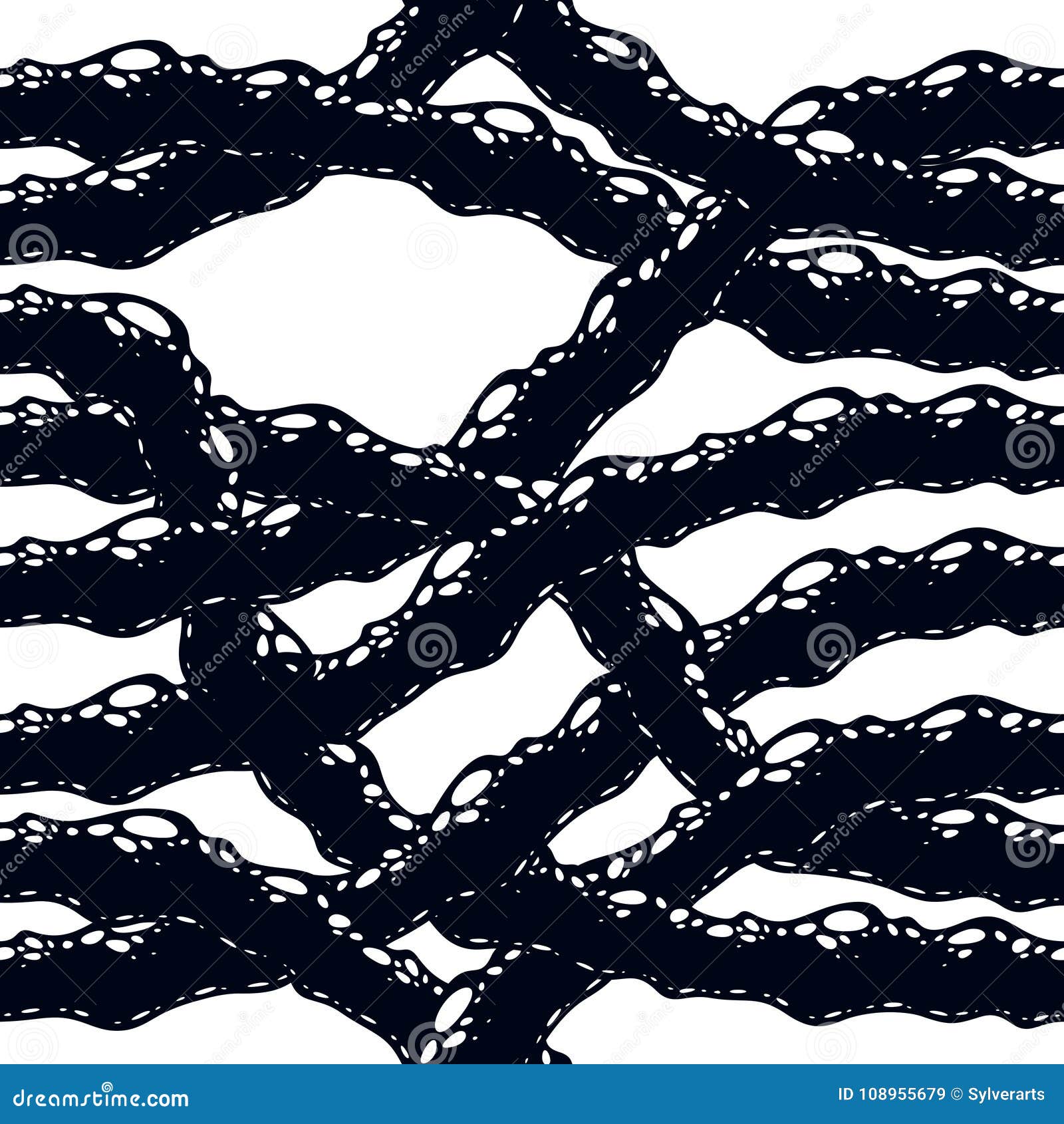 Disgusting Horror and Nightmare Seamless Pattern, Vector Background ...