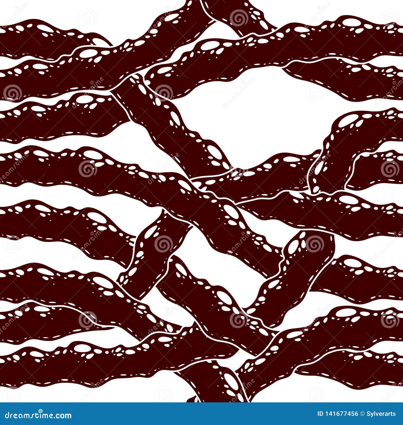 Disgusting Horror and Nightmare Seamless Pattern, Vector Background ...