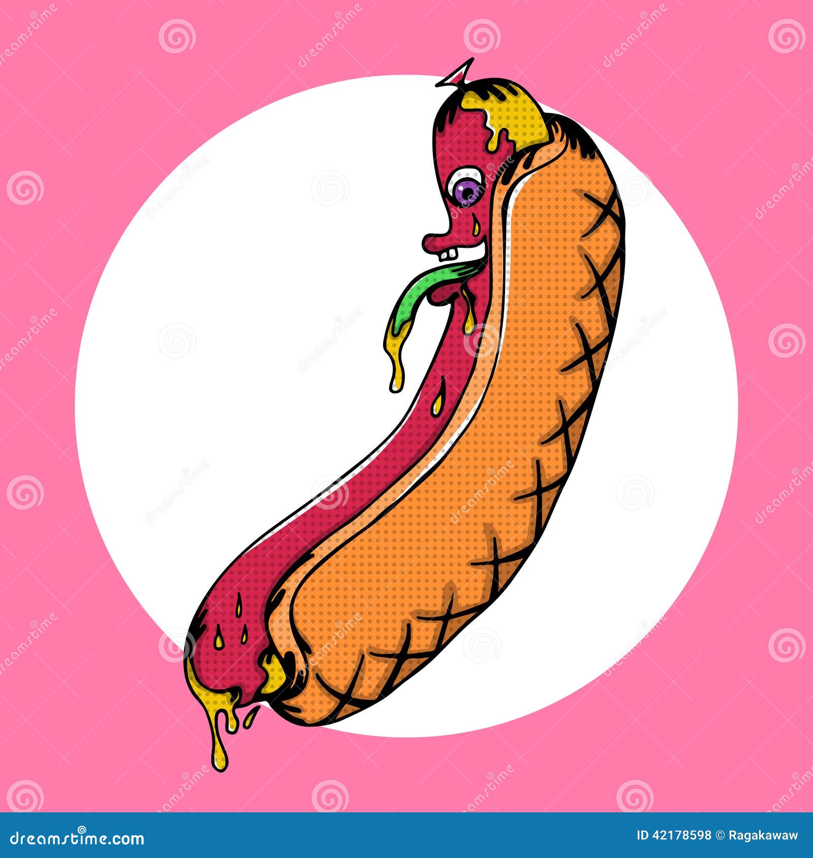 Bread Monster Vector. Cartoon Character | CartoonDealer.com #206939590
