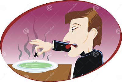 Disgusting soup stock vector. Illustration of humor, tongue - 3266259