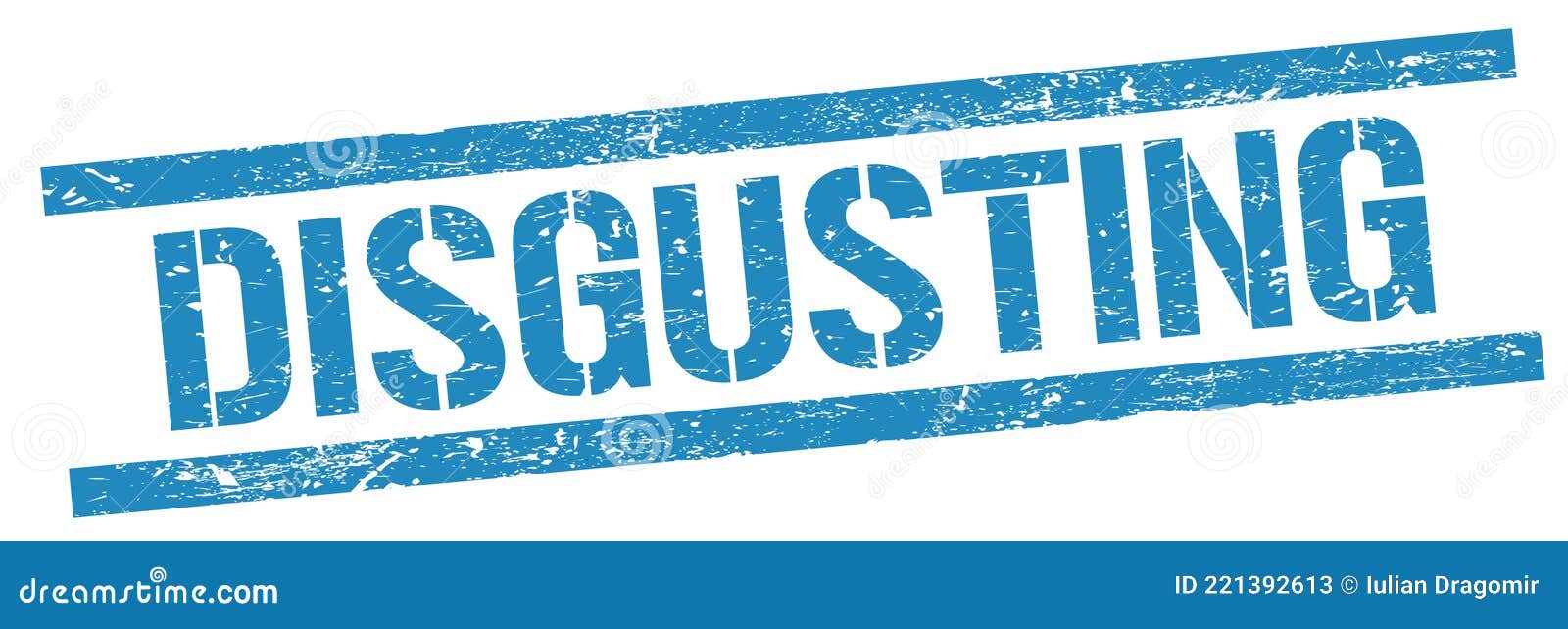 DISGUSTING Text On Red Brown Ribbon Stamp Stock Image | CartoonDealer ...