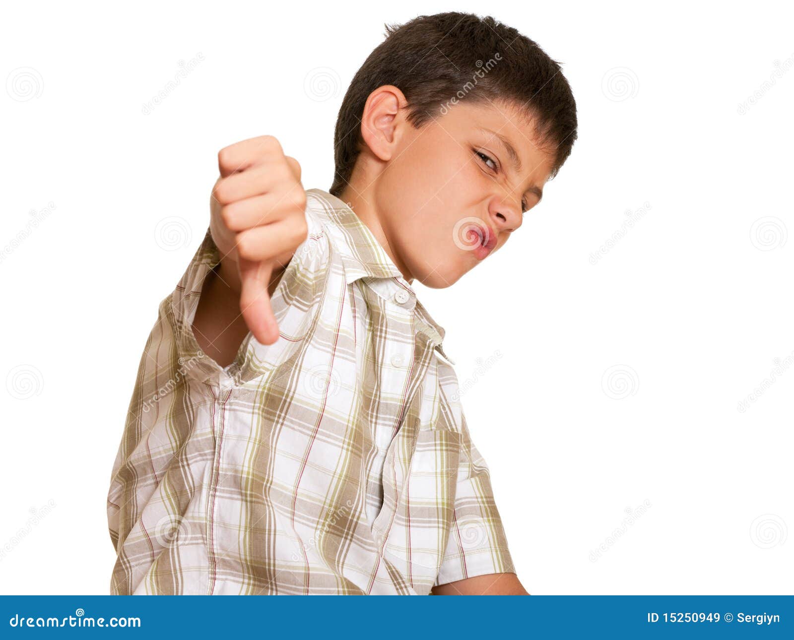 Disgusto imagen de archivo. Imagen de muchacho, dedo - 15250949