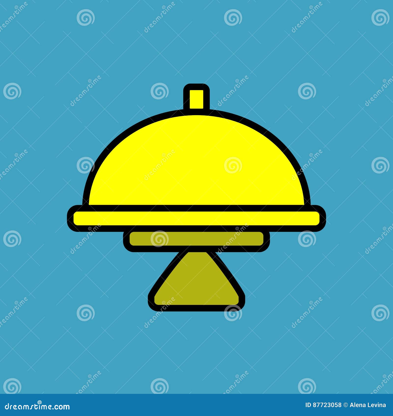 Dish bright colored icon stock vector. Illustration of elegant - 87723058