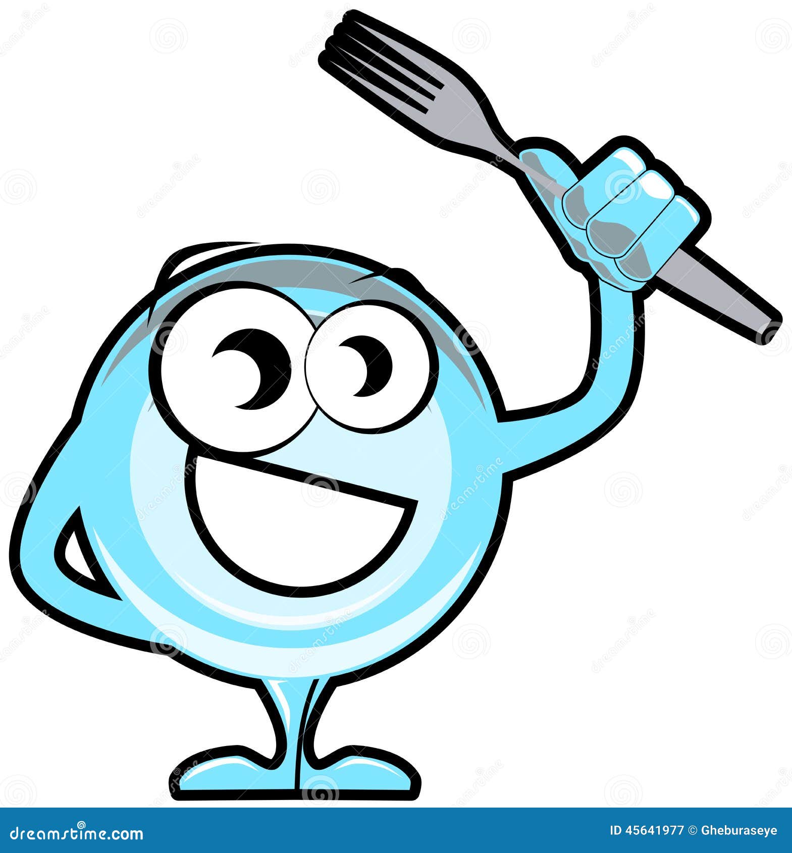 Dish cartoon isolated stock vector. Illustration of cutlery - 45641977