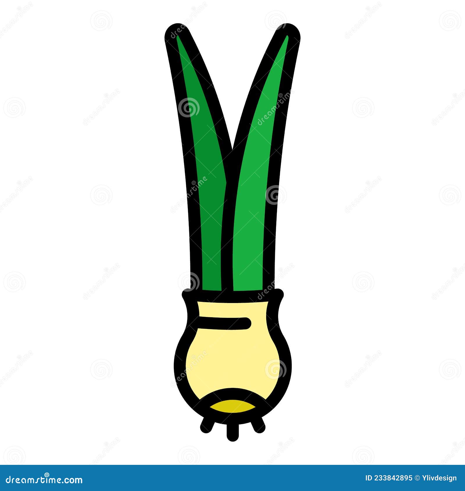 Dish Chives Icon Color Outline Vector Stock Vector - Illustration of ...