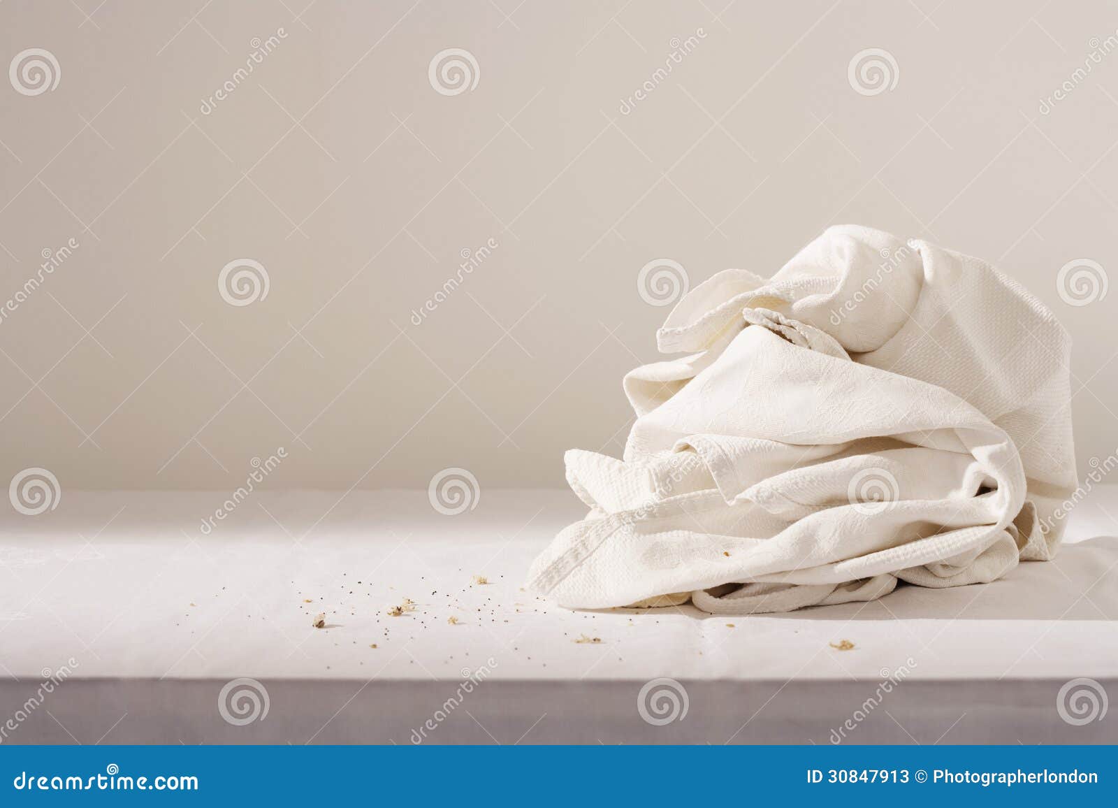 Dish Cloth and Crumbs on Table Stock Image - Image of cloth, dish: 30847913