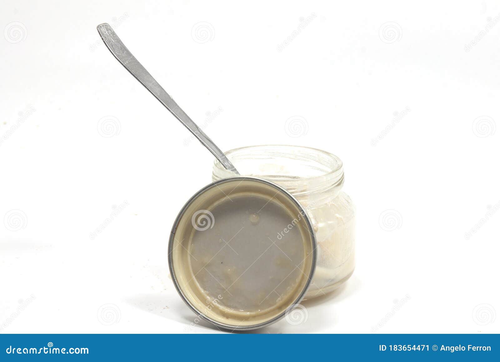 Dish and Container of Homogenised Food for Food Stock Image - Image of ...