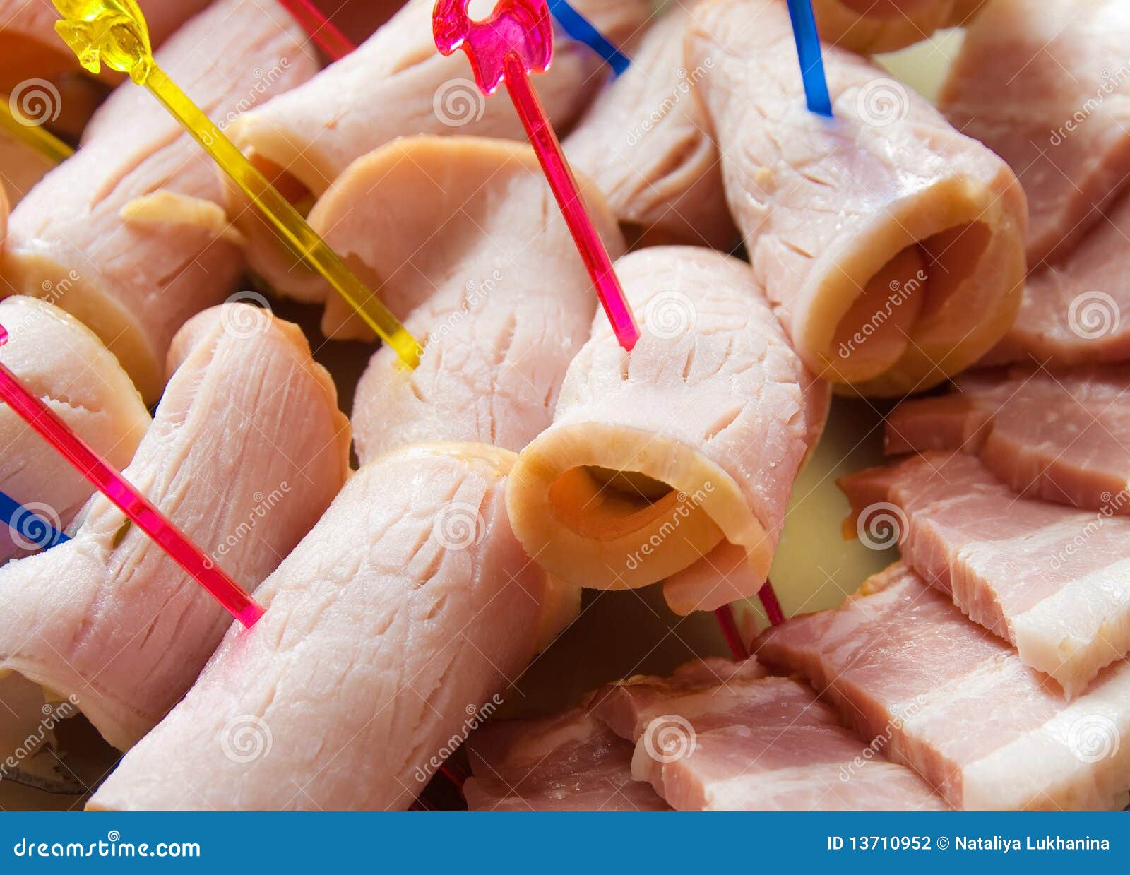 Dish with Different Kinds of the Ham Stock Photo - Image of culture ...