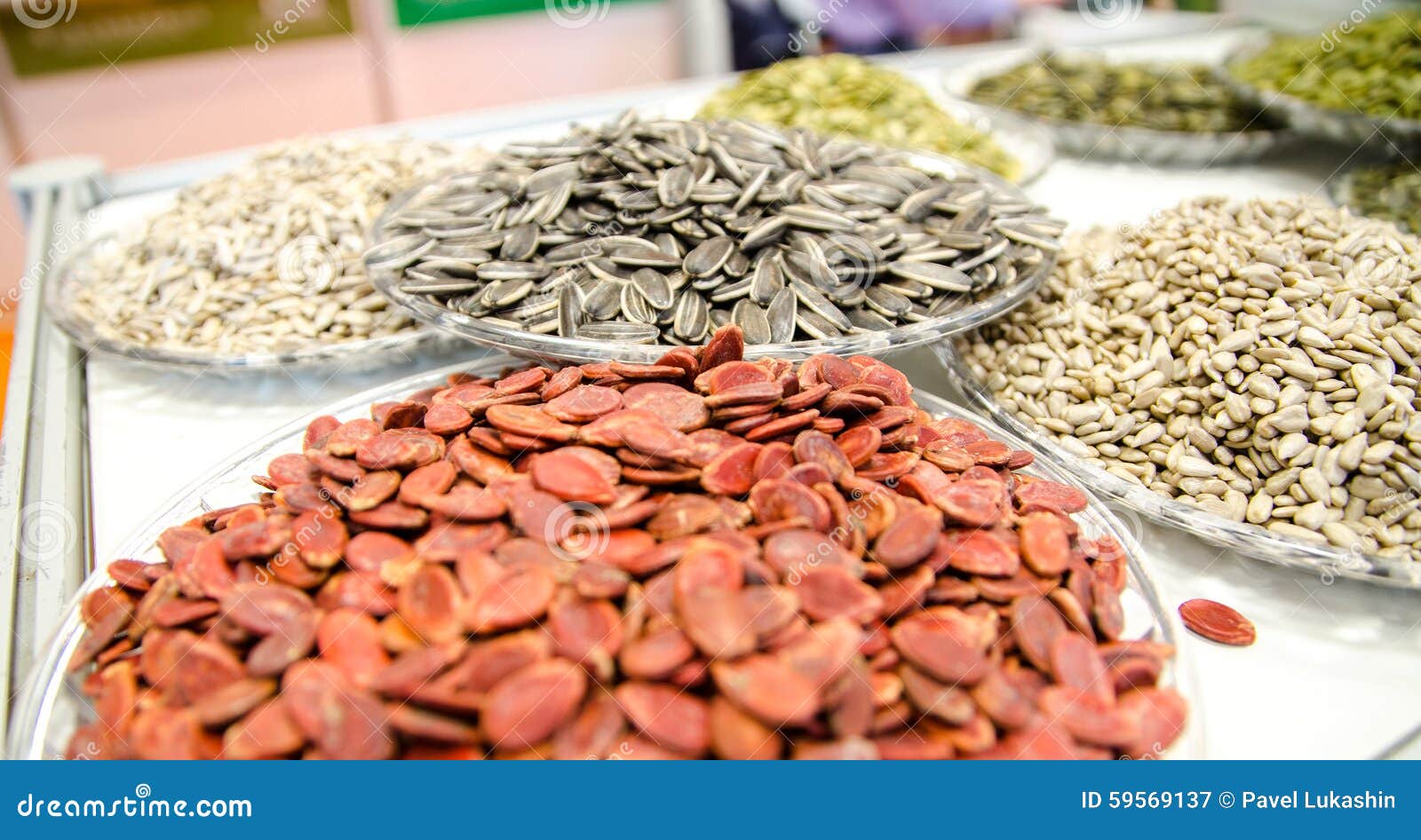 Dish with Different Types of Seeds Stock Image - Image of peeled ...