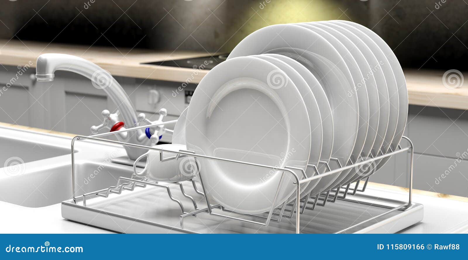 Dish Drying Rack Clip Art Illustration Vector | CartoonDealer.com ...