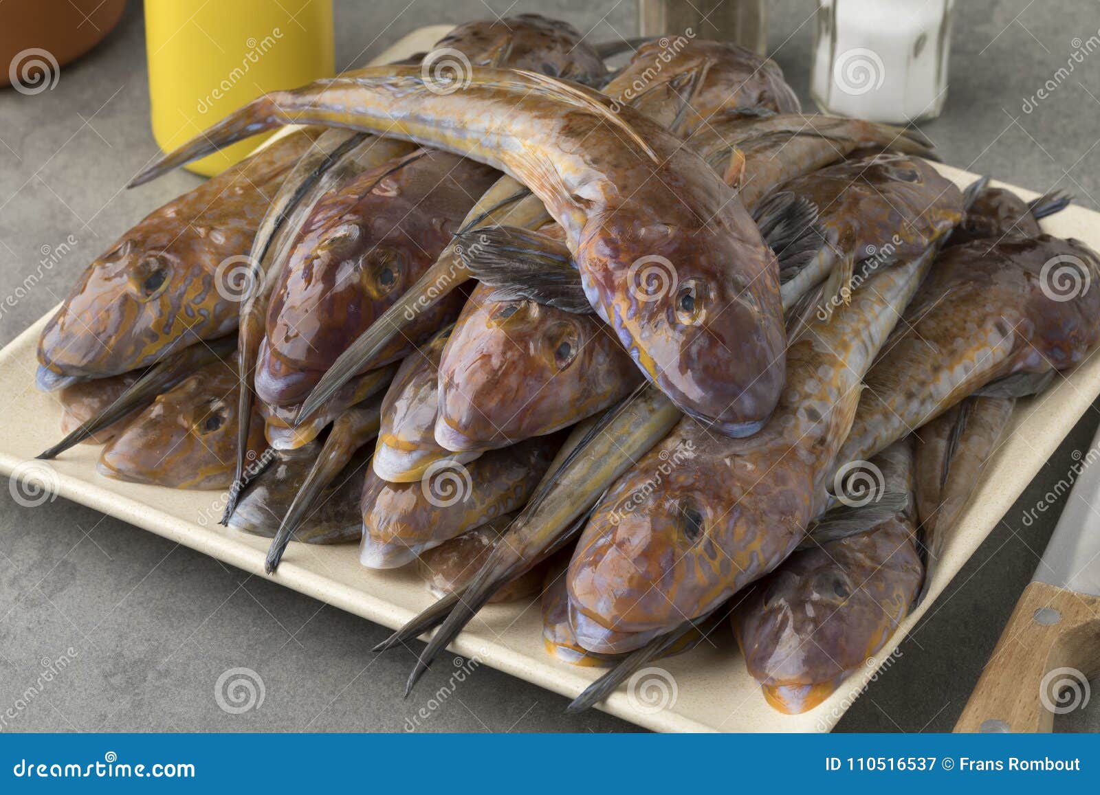 Dish with Fresh Raw Flathead Fishes Stock Image - Image of food, fresh ...