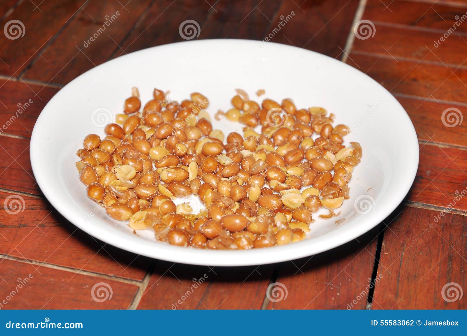 Dish of fried peanuts stock photo. Image of breakfast - 55583062