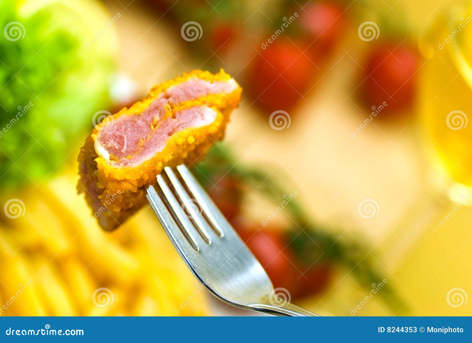 The Dish Full of Meat -morsel of the Veal Crunchy Stock Image - Image ...
