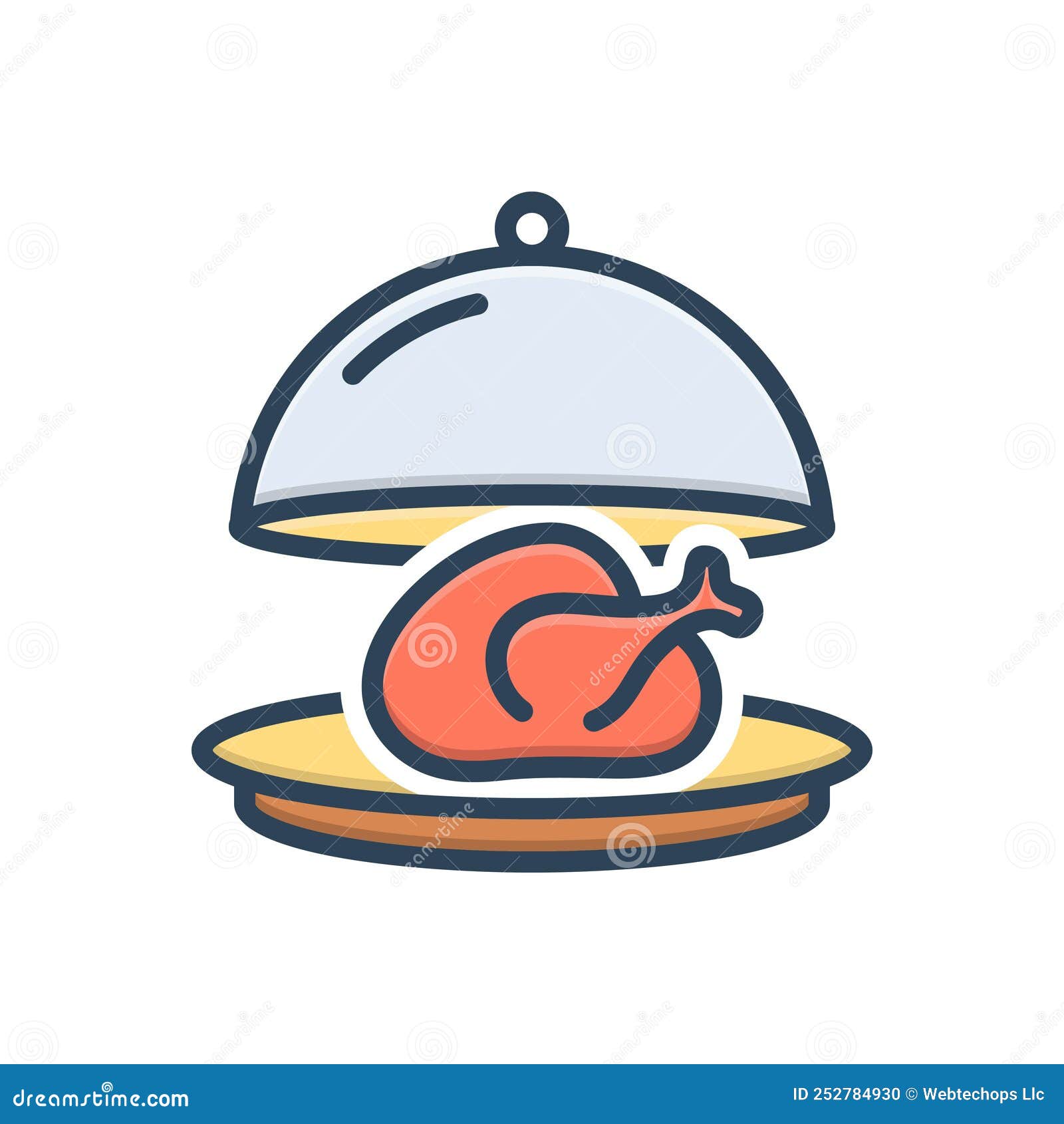 Color Illustration Icon for Dish, Meat and Flesh Stock Vector ...