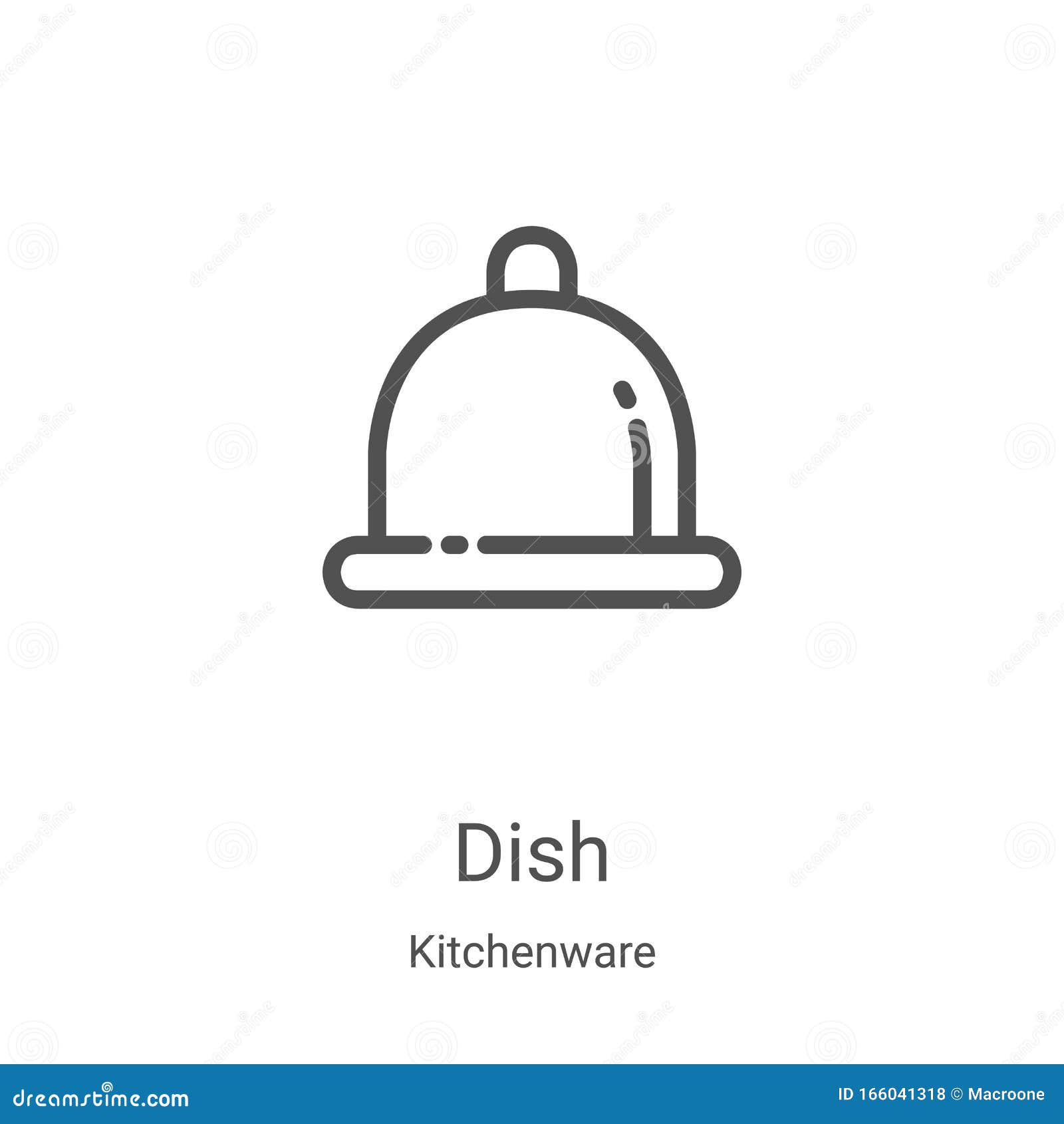 Dish Icon Vector from Kitchenware Collection. Thin Line Dish Outline ...