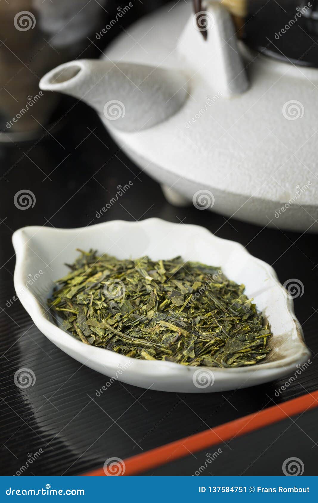 Dish with Japanese Green Tea Stock Image - Image of japanese, drink ...