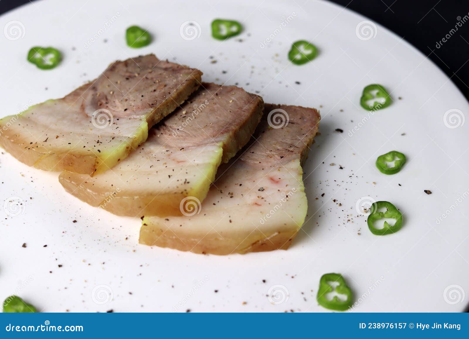 A Dish Made by Boiling Pork in Water. Stock Image - Image of diet ...