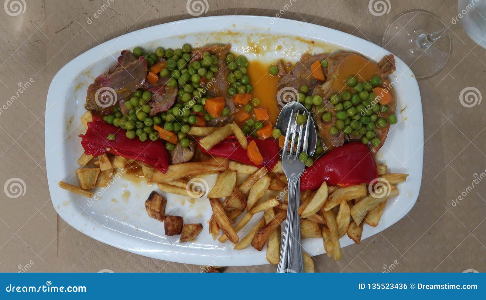 A Dish of Meat and Vegeteables. Stock Photo - Image of love, fruit ...