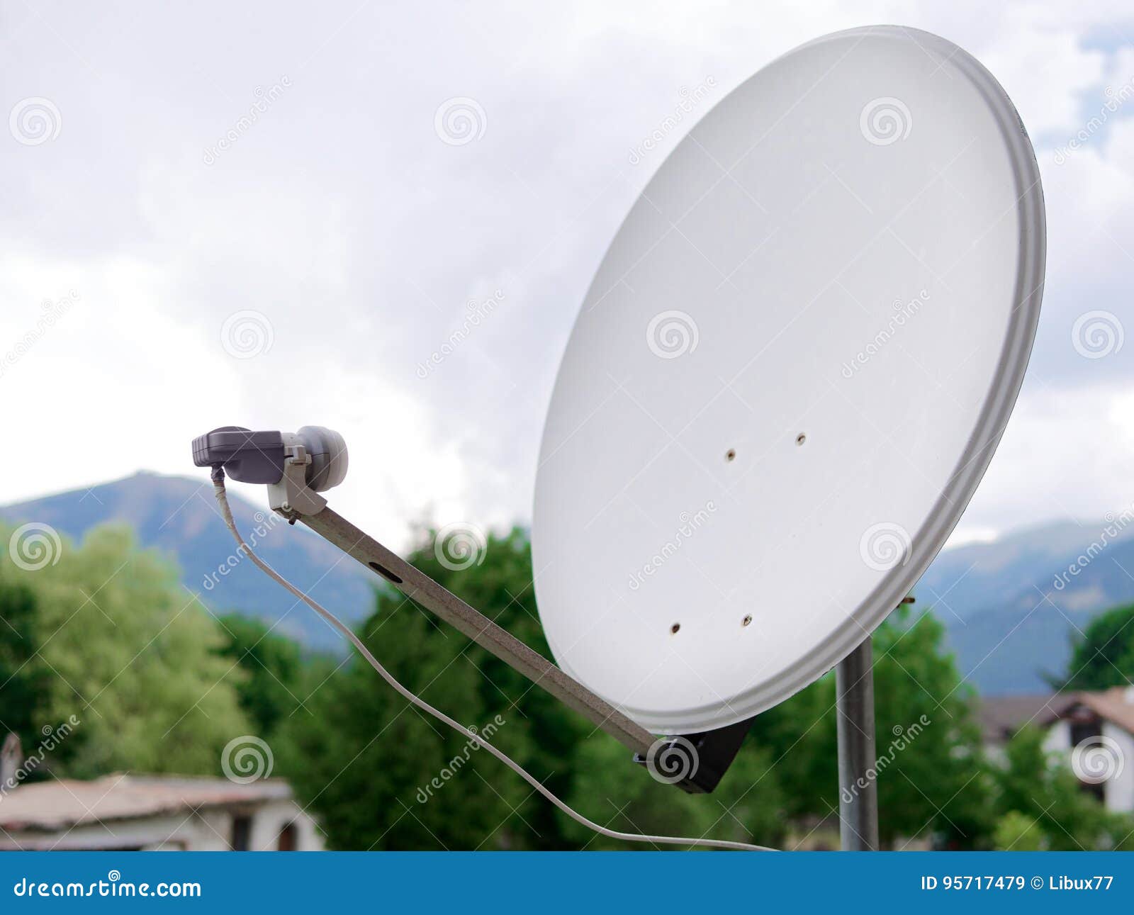 Dish parabolic antenna stock image. Image of radio, broadcast - 95717479