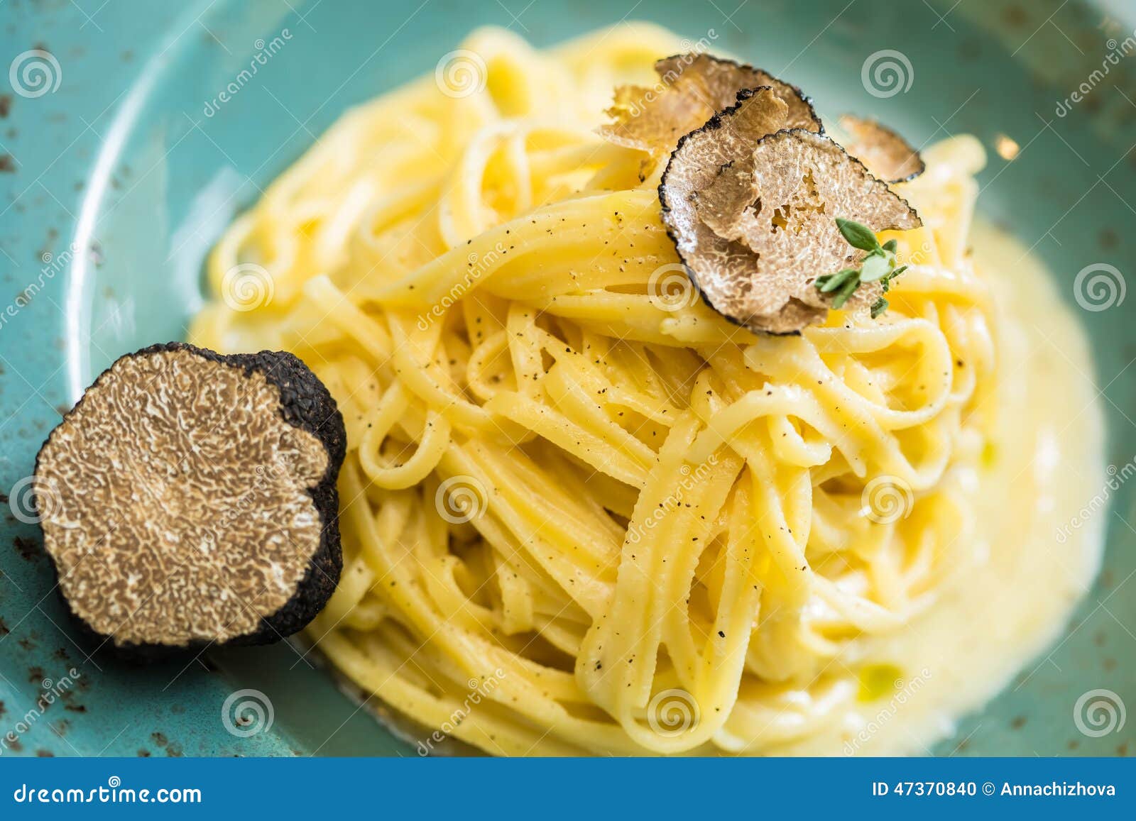 Dish of pasta with truffle stock photo. Image of spaghetti - 47370840