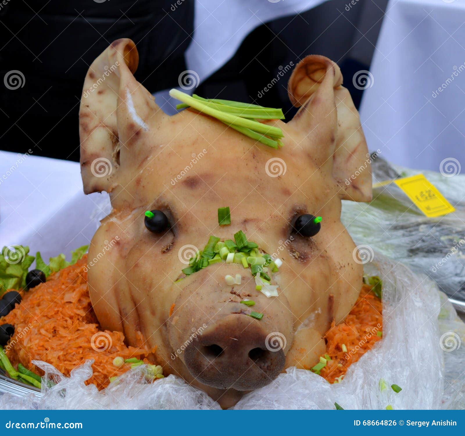 Dish pork head stock photo. Image of meat, pork, head - 68664826