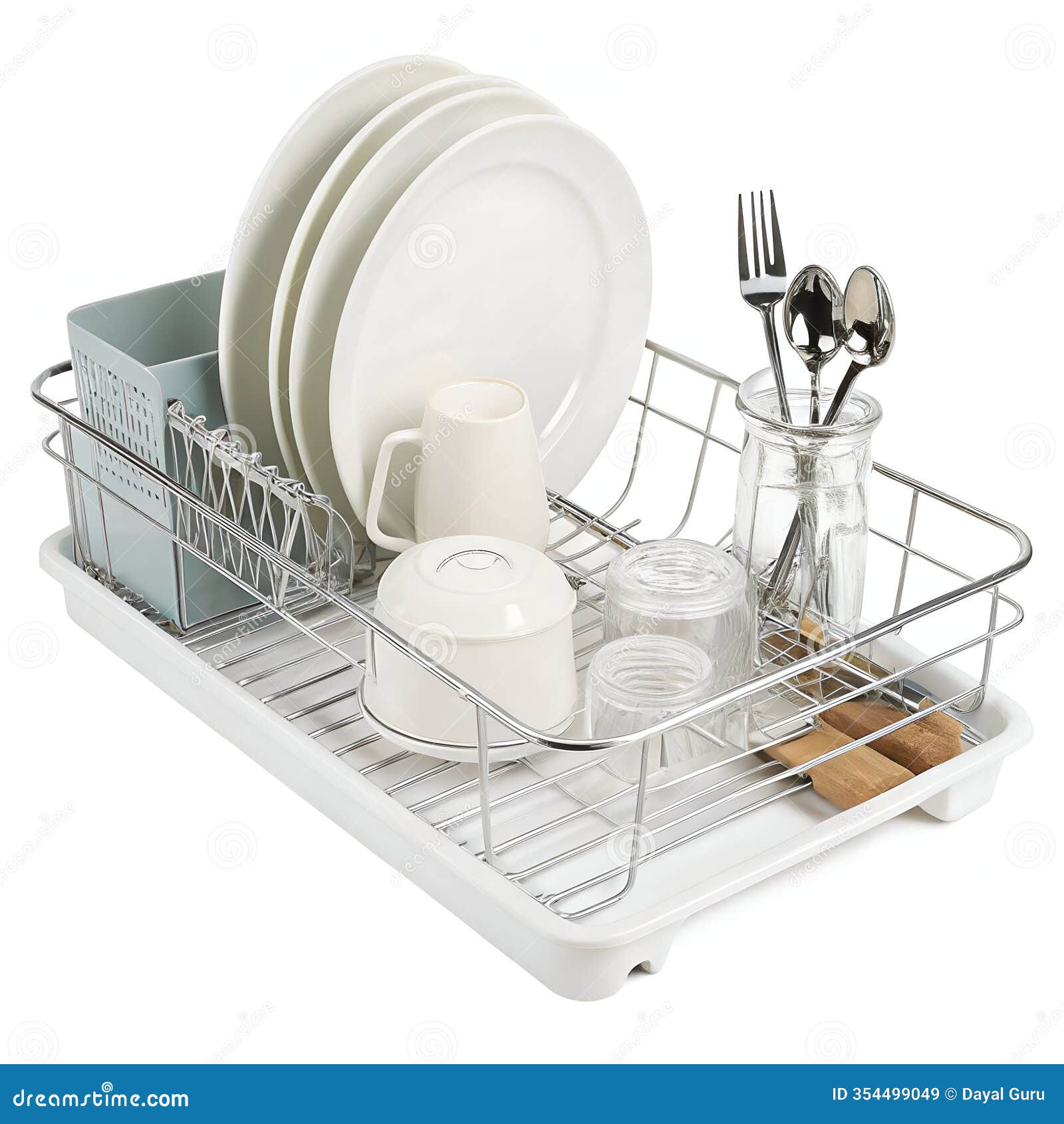 Dish Rack Isolated on White Background Stock Illustration ...