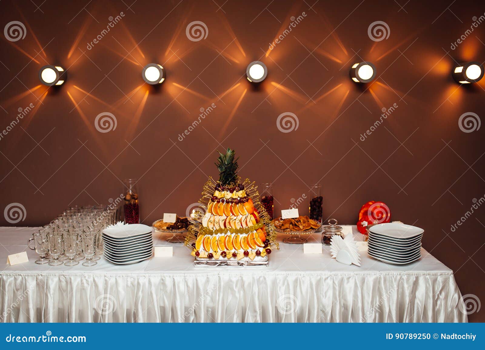 The Dish in the Restaurant with a Sign Stock Photo - Image of decor ...