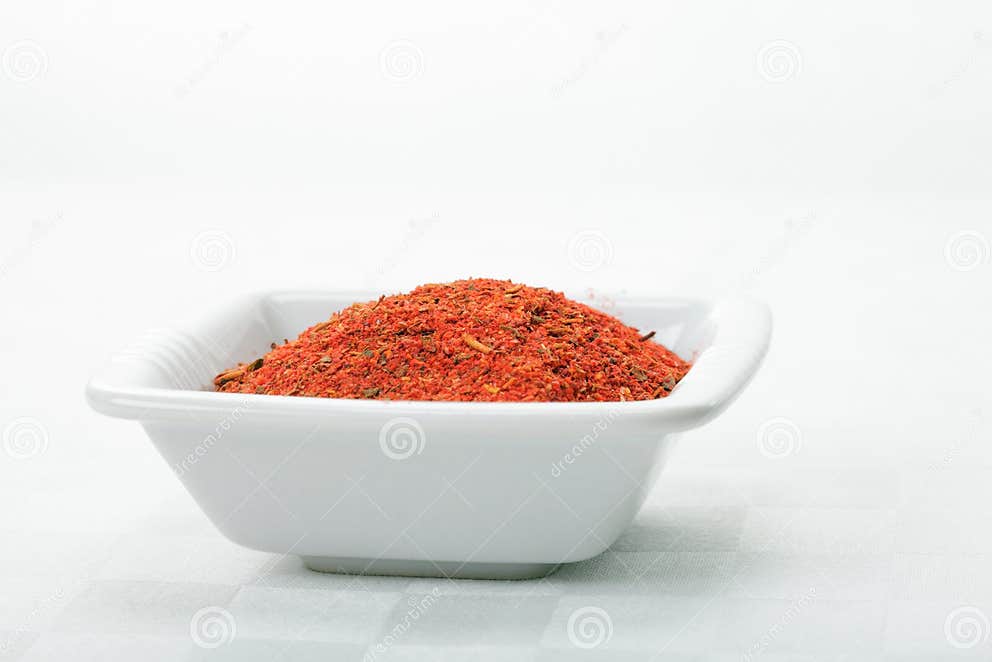 Dish with Spice Mixture for Fish Courses Stock Photo - Image of ...
