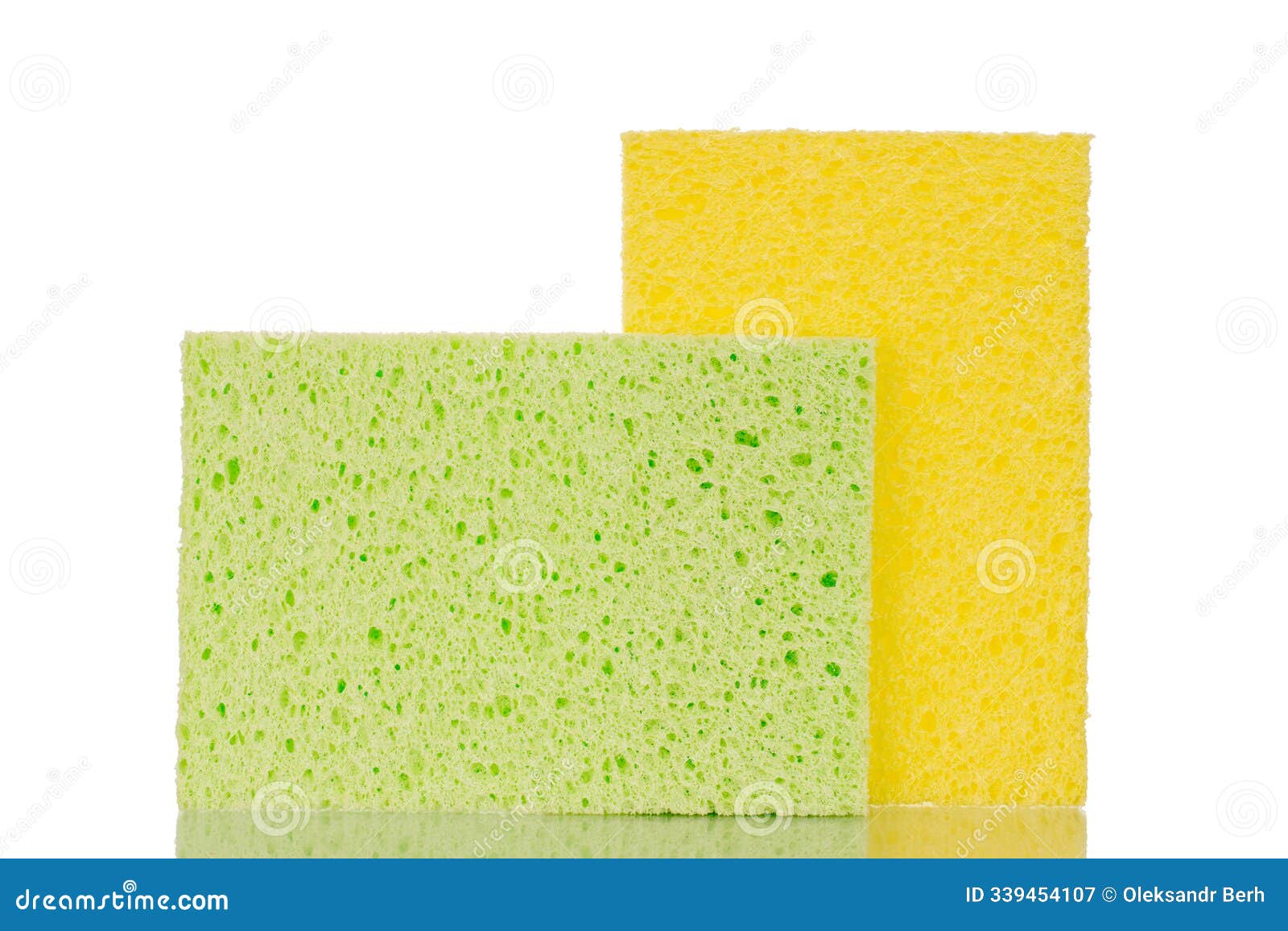 Cellulose Absorbent Sponge for Cleaning, Macro, Isolated on White ...
