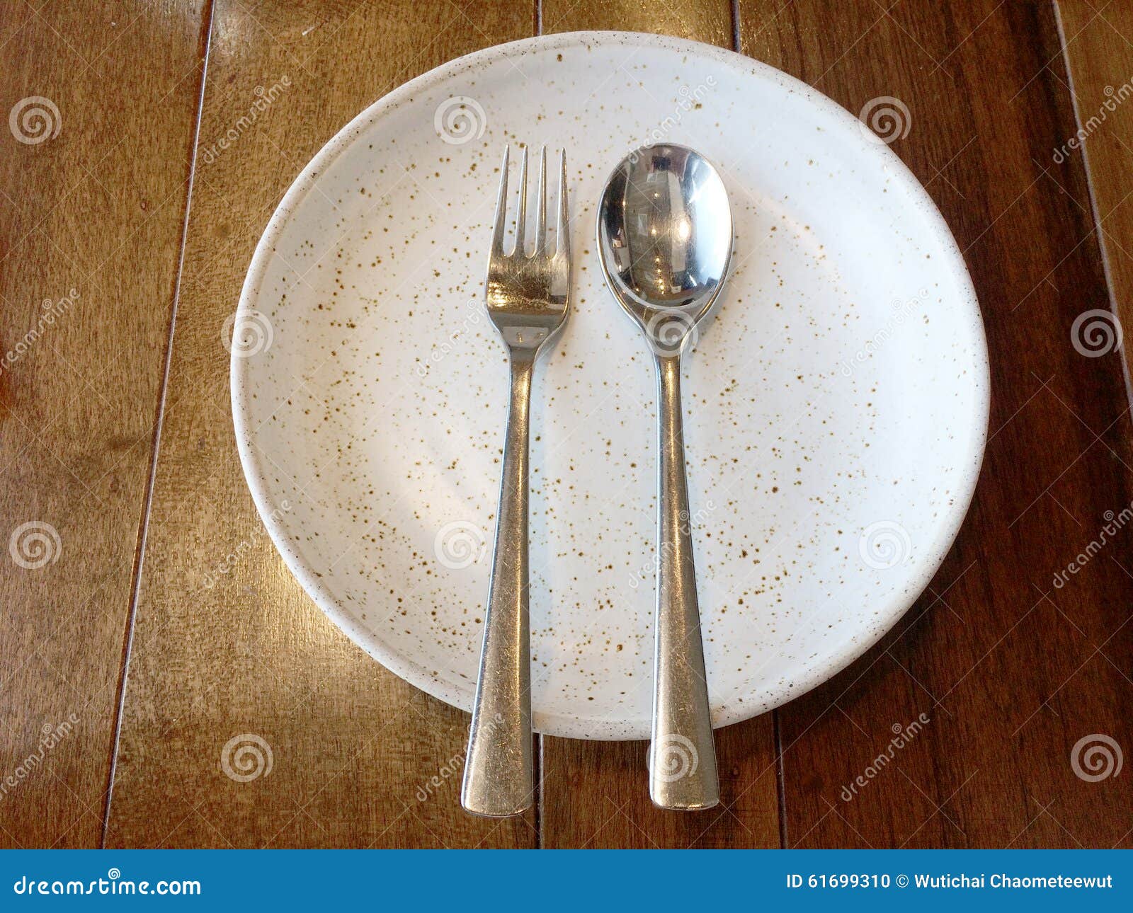 Dish spoon fork stock photo. Image of isolated, blank - 61699310