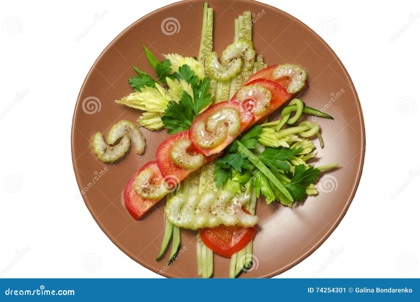 Dish with the Thread from Vegetables Stock Image - Image of design ...