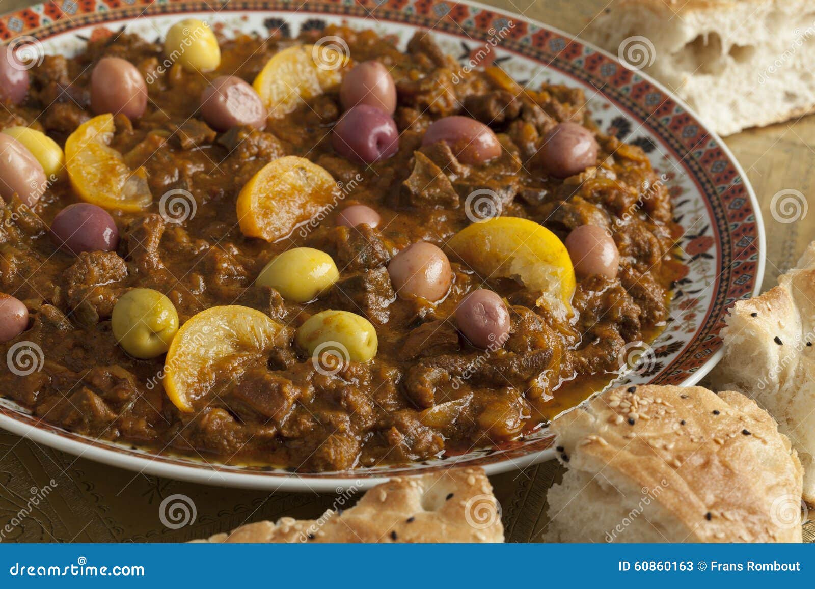 Dish with Traditional Moroccan Douara Stock Image - Image of islam ...