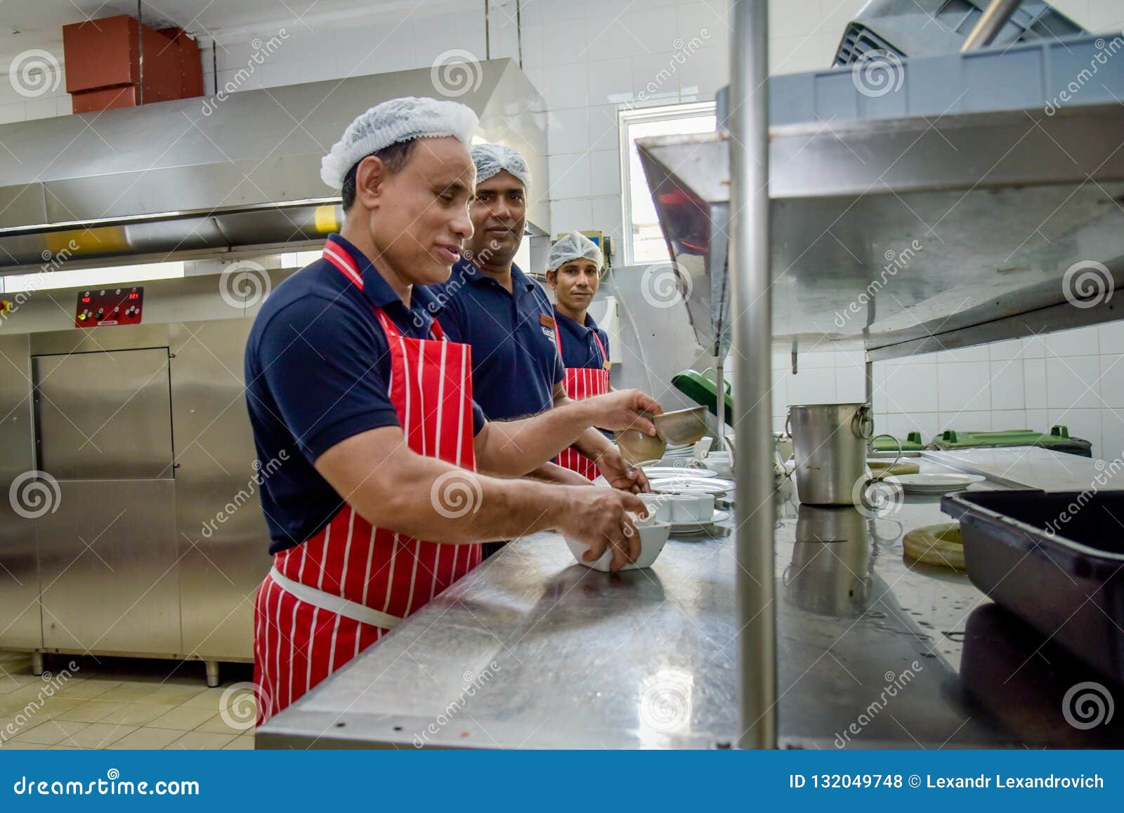 Dish Washers at the Kitchen Washing Cups Editorial Stock Photo - Image ...