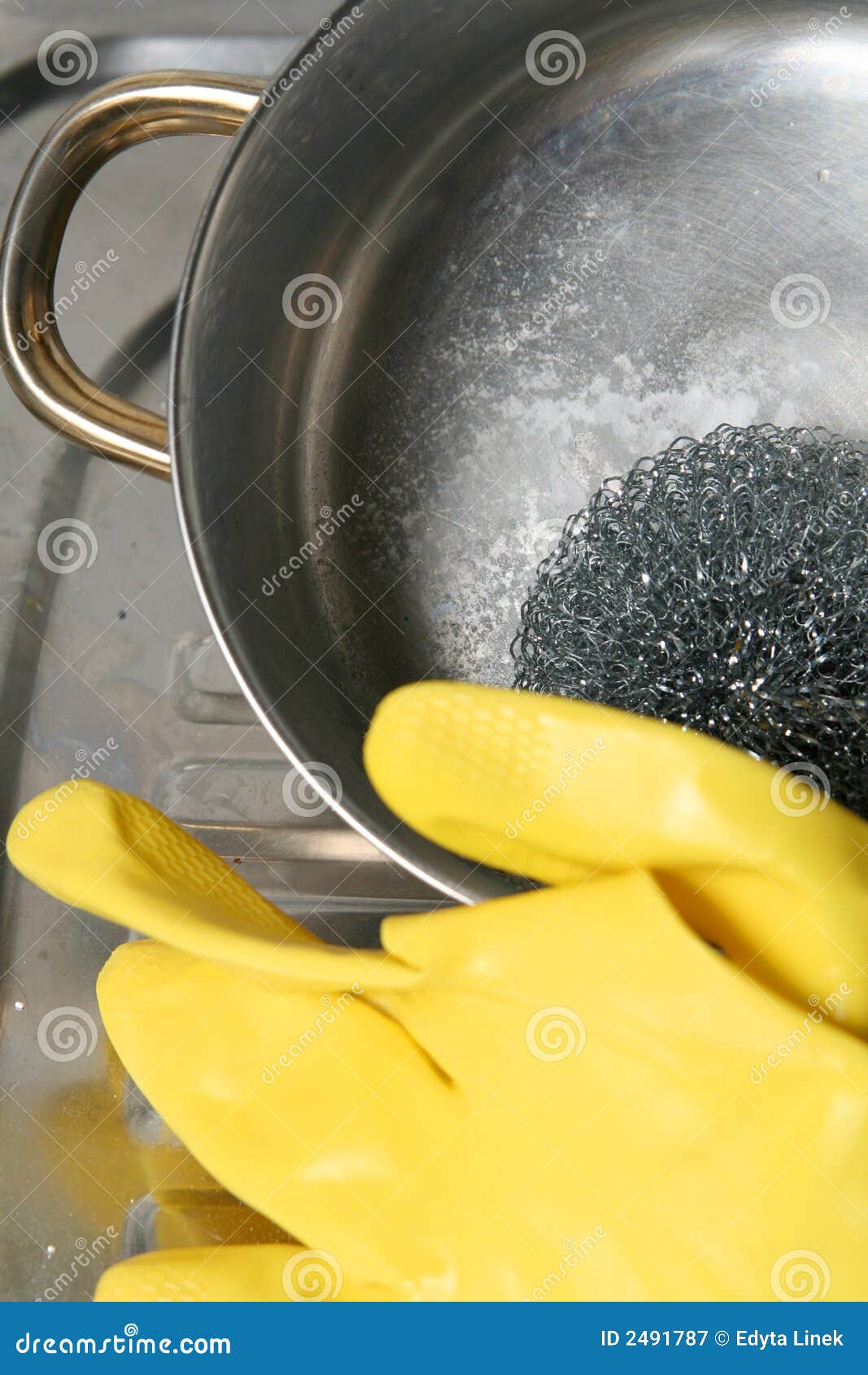 Dish washing stock image. Image of grey, metal, powder - 2491787