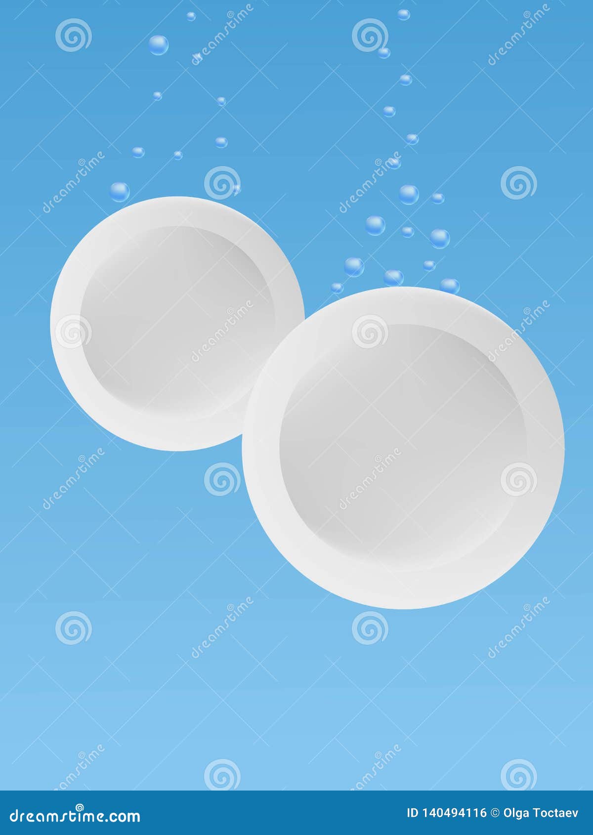 Dish Washing Background. Plates Float in Water. Banner Stock ...