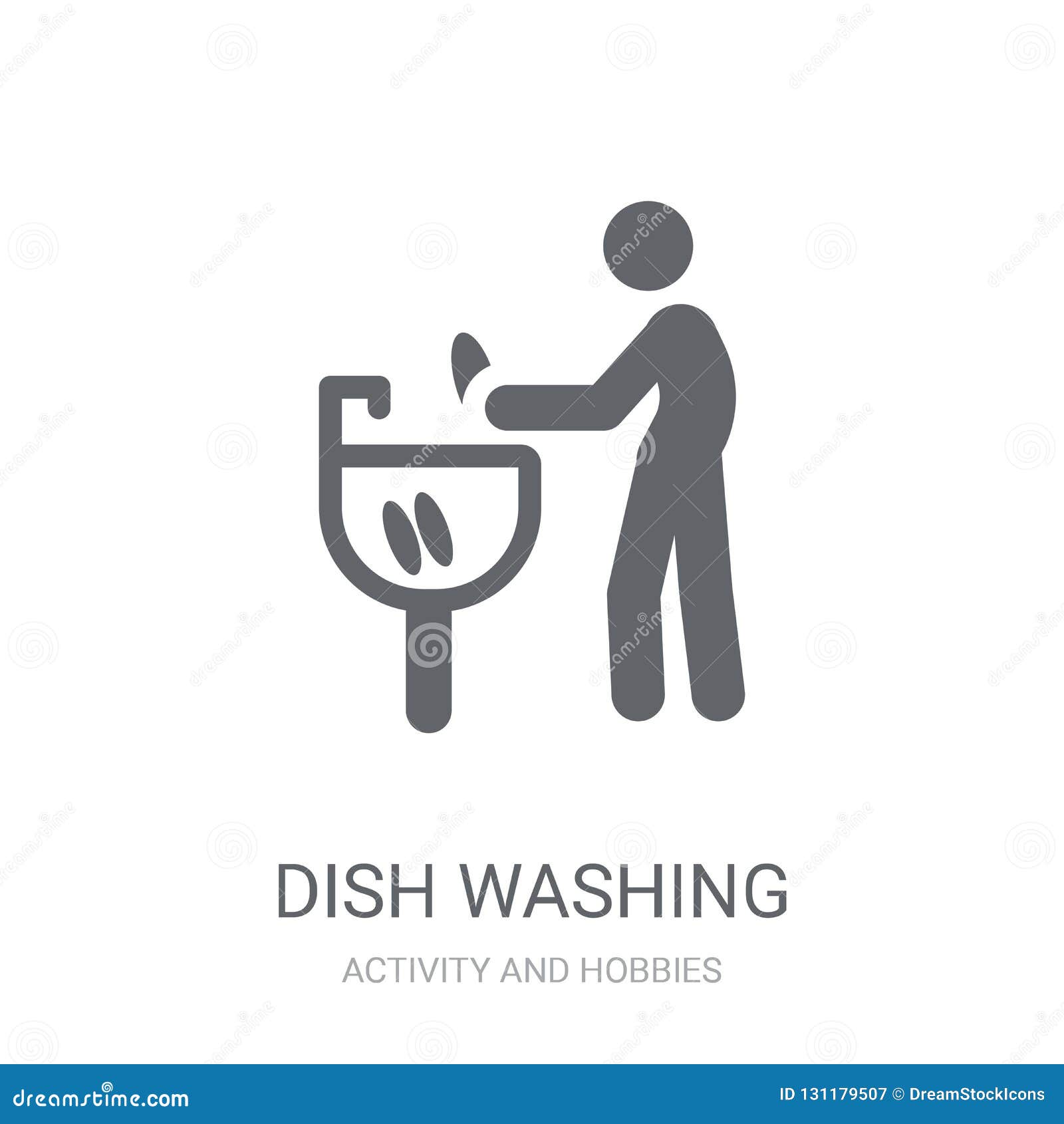 Dish Washing Icon. Trendy Dish Washing Logo Concept on White Background ...