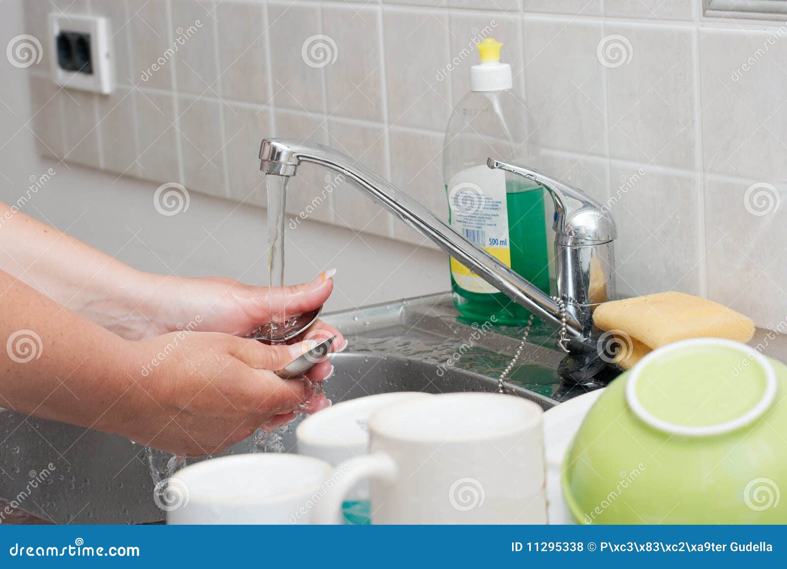 Dishes stock photo. Image of flow, pipe, dishwasher, basin - 11295338
