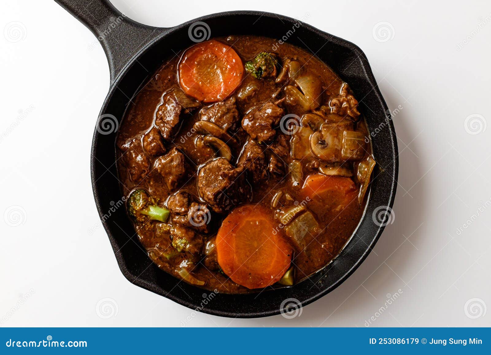 Beef Stew on a White Background Stock Image - Image of ingredients ...