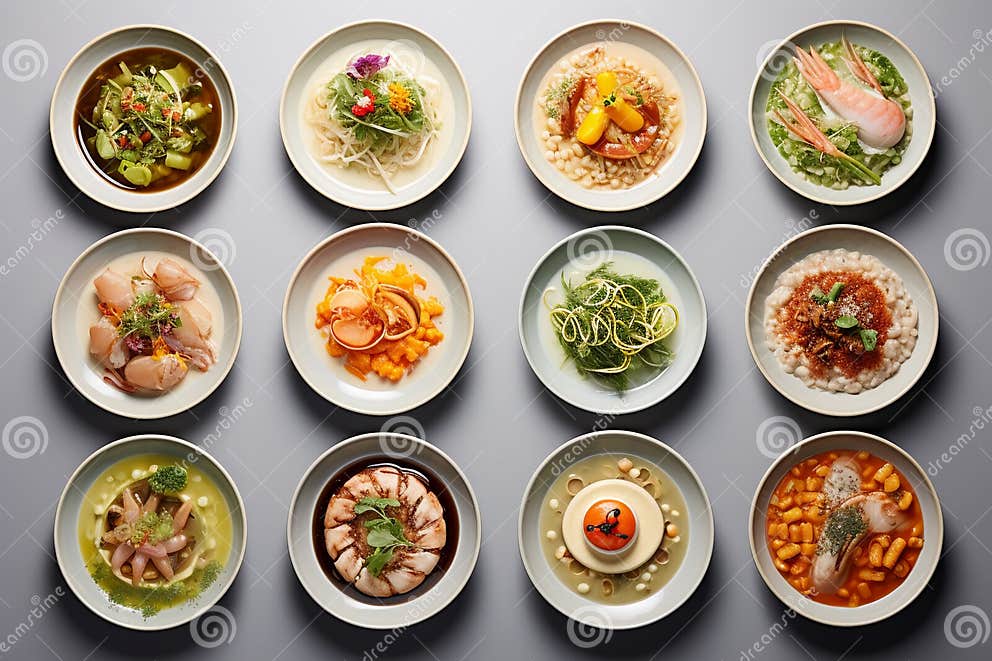 Dishes of Different Countries of the World. Various Dishes Stock ...