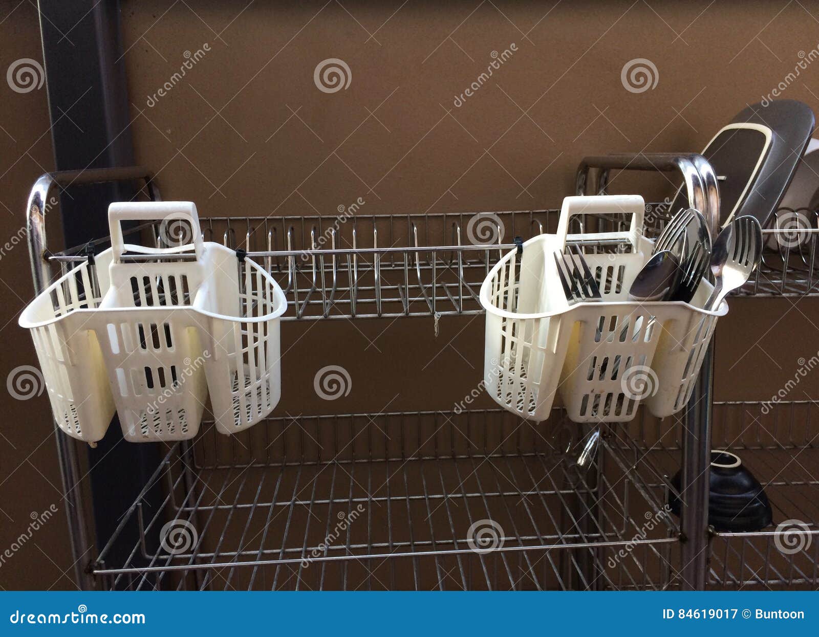 Dishes dryer stock image. Image of plastic, spoon, equipment - 84619017