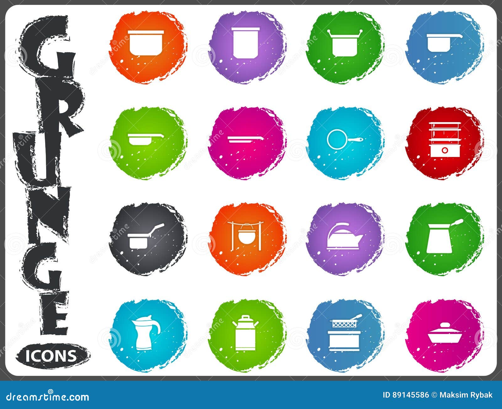 Dishes Icons set stock illustration. Illustration of drink - 89145586