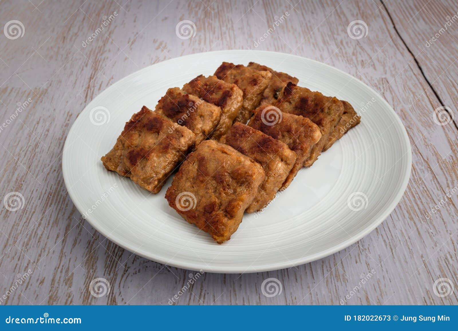 Dishes Made with Mashed Meat with Background Stock Image - Image of ...