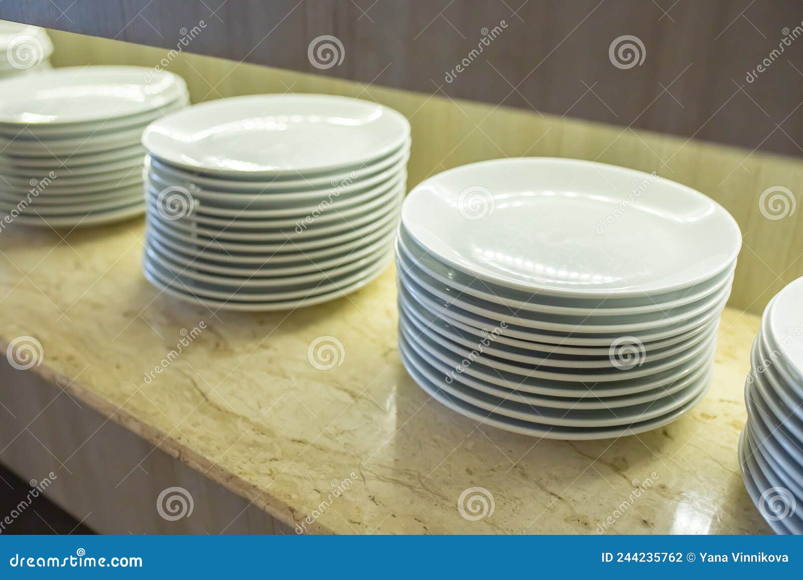 Dishes Plates Stacked White and Clean Tableware Stock Photo - Image of ...