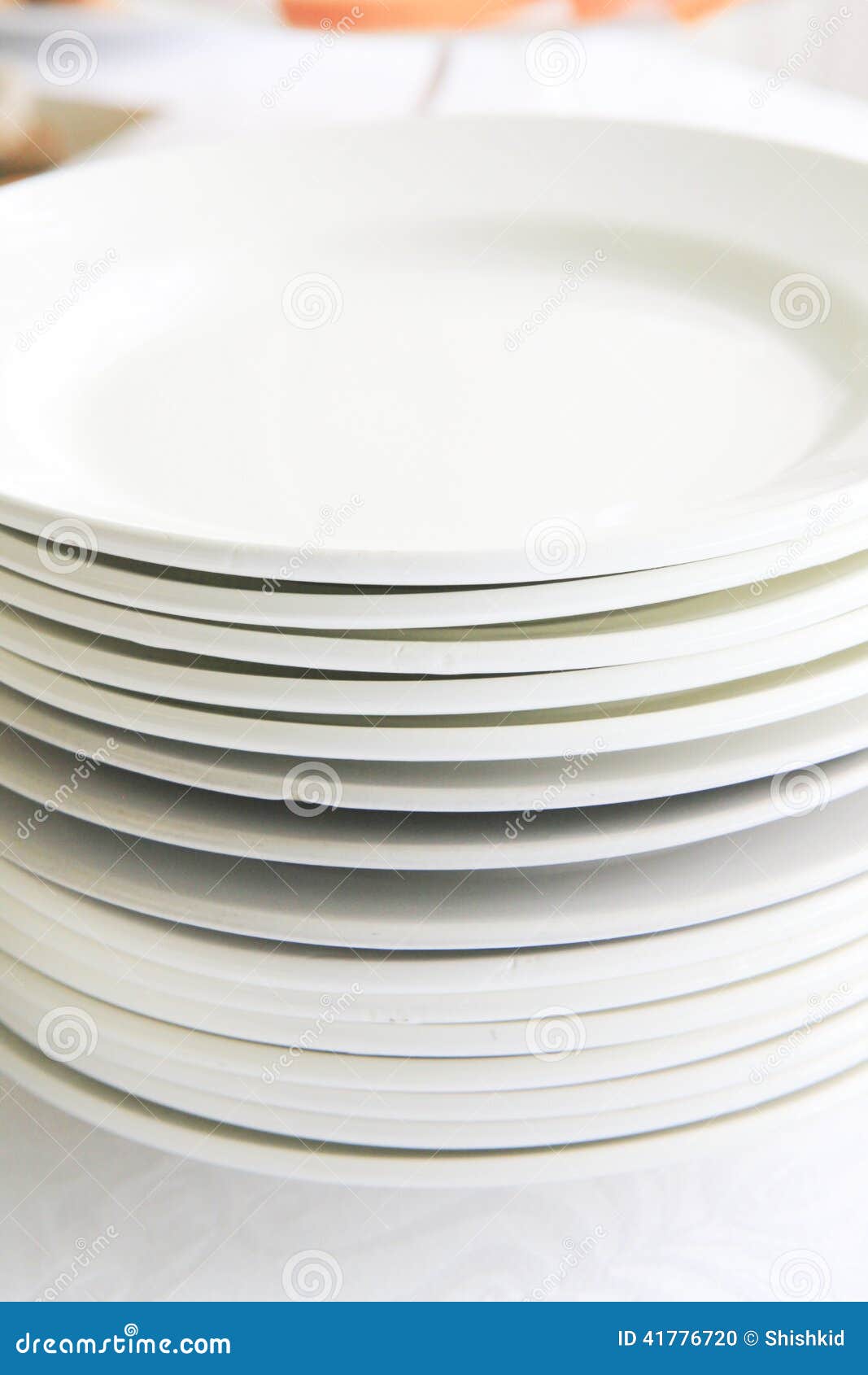 Dishes stacked stock photo. Image of restaurant, pile - 41776720